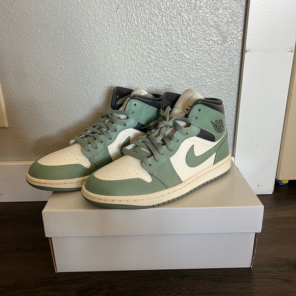 Jordan | Shoes | Green And White Hightop Sneakers | Poshmark